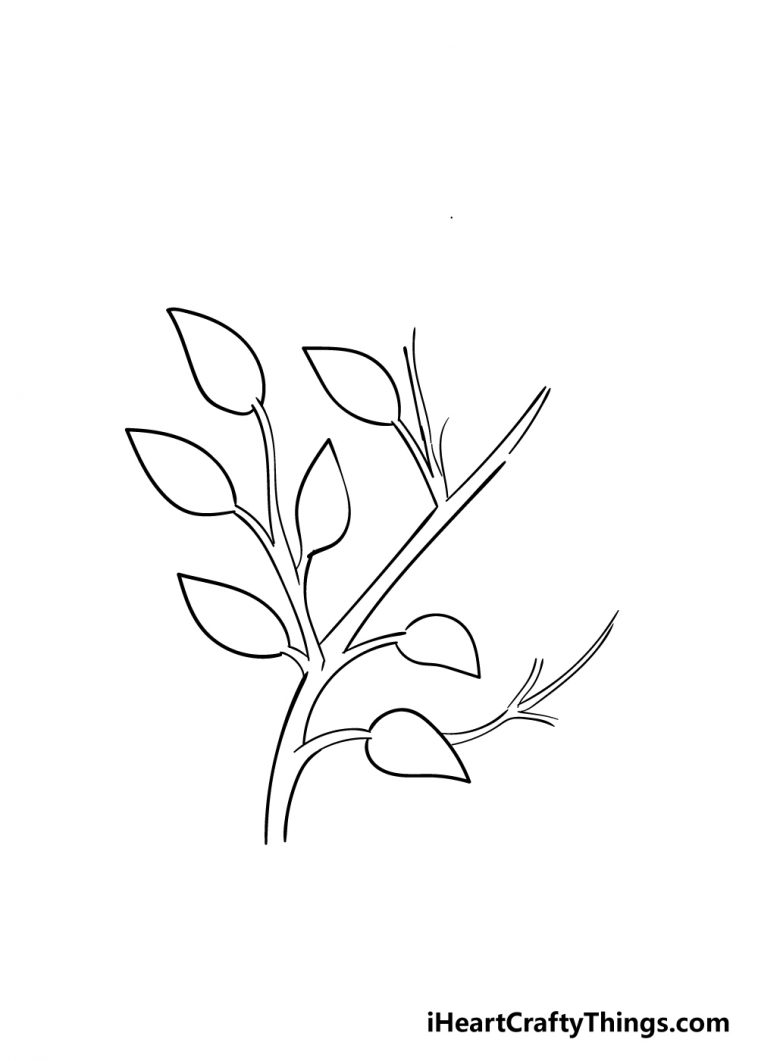 Leaves On A Tree Drawing - How To Draw Leaves On A Tree Step By Step