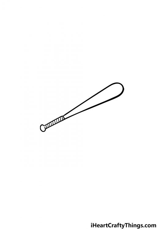 Baseball Bat Drawing - How To Draw A Baseball Bat Step By Step