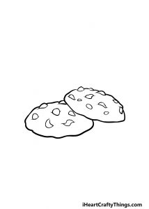Cookie Drawing - How To Draw A Cookie Step By Step