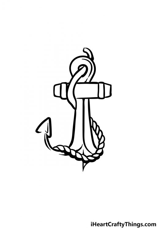 Anchor Drawing - How To Draw An Anchor Step By Step