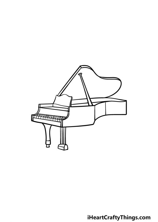 Piano Drawing - How To Draw A Piano Step By Step