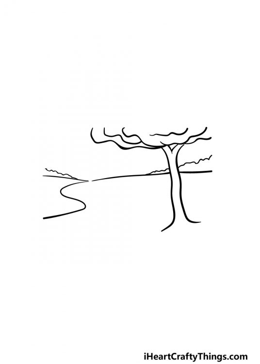 River Drawing - How To Draw A River Step By Step