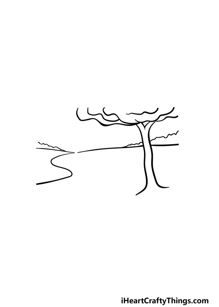 River Drawing - How To Draw A River Step By Step