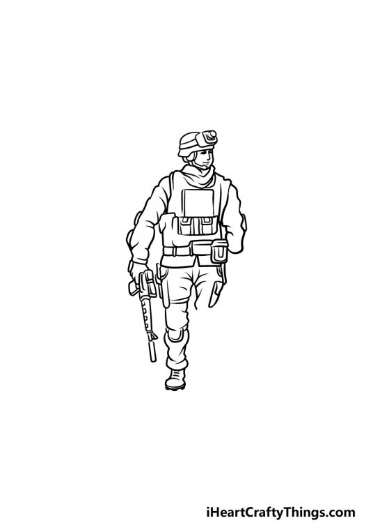 Soldier Drawing - How To Draw A Soldier Step By Step