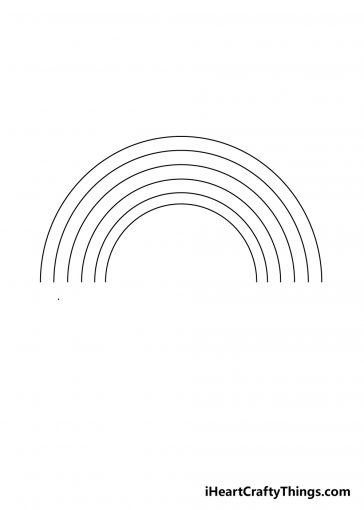 Rainbow Drawing - How To Draw A Rainbow Step By Step