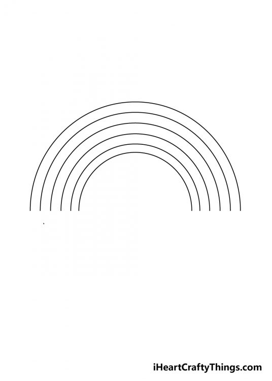 Rainbow Drawing - How To Draw A Rainbow Step By Step