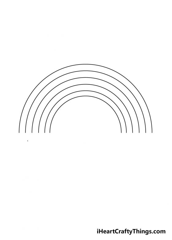 Rainbow Drawing - How To Draw A Rainbow Step By Step