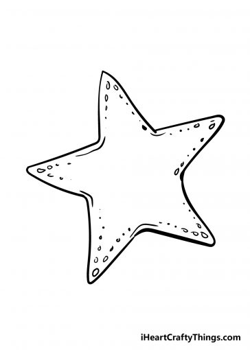 Starfish Drawing - How To Draw A Starfish Step By Step