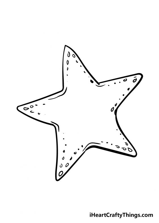 Starfish Drawing - How To Draw A Starfish Step By Step