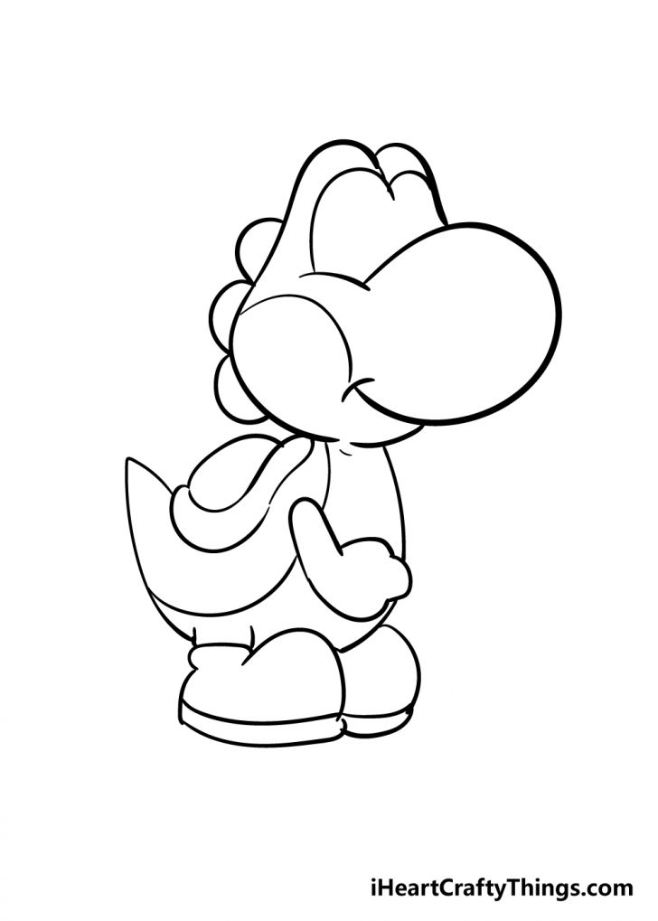 Yoshi Drawing - How To Draw Yoshi Step By Step