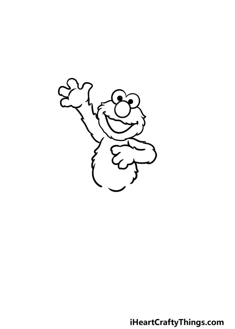 Elmo Drawing - How To Draw Elmo Step By Step