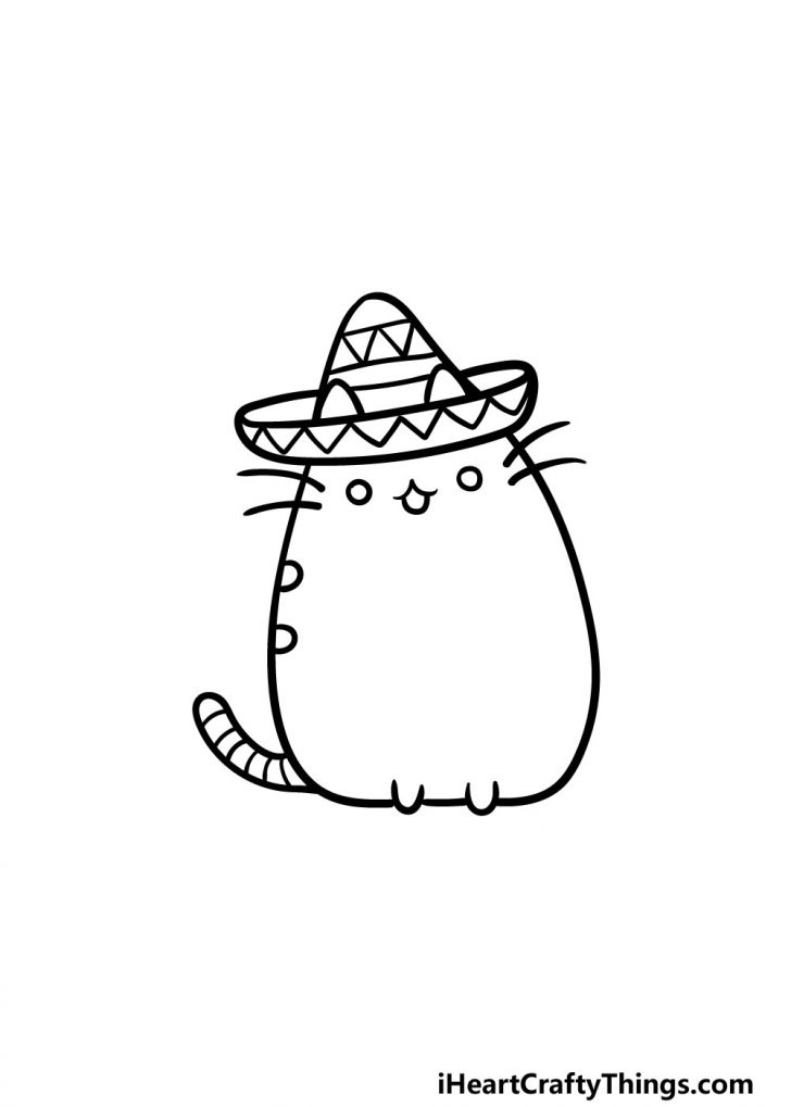 Pusheen Cat Drawing - How To Draw Pusheen Cat Step By Step