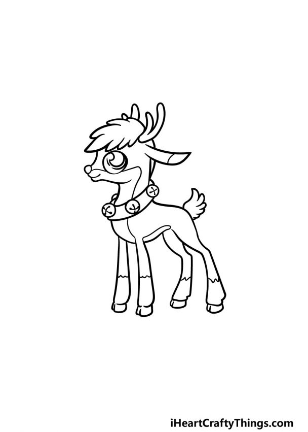 Rudolph Drawing - How To Draw Rudolph Step By Step