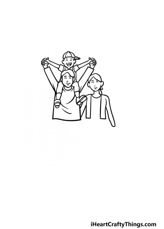 Family Drawing - How To Draw A Family Step By Step