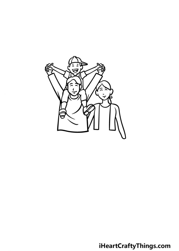 Family Drawing - How To Draw A Family Step By Step
