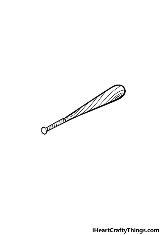 Baseball Bat Drawing - How To Draw A Baseball Bat Step By Step