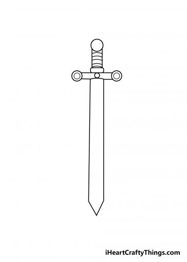 Sword Drawing - How To Draw A Sword Step By Step