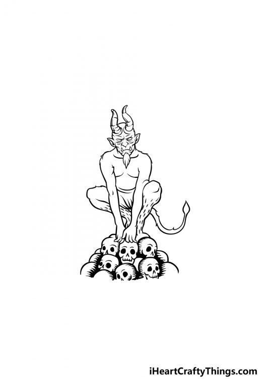 Demon Drawing - How To Draw A Demon Step By Step