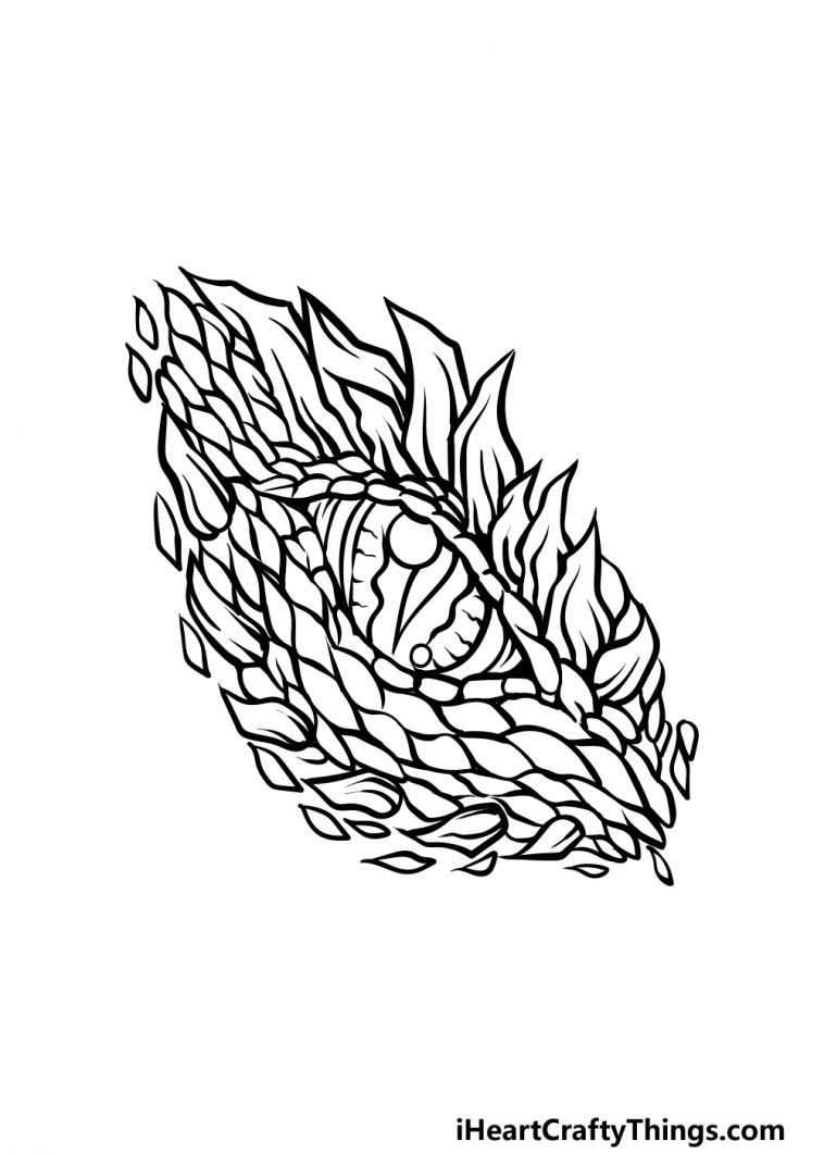 Dragon Eye Drawing - How To Draw A Dragon Eye Step By Step