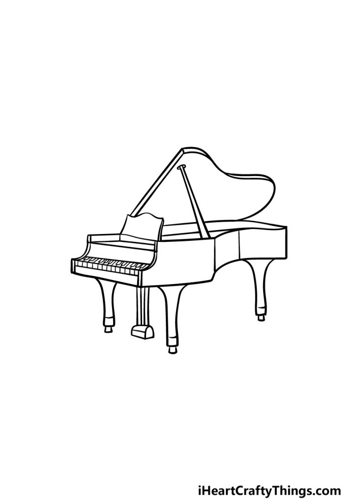 Piano Drawing - How To Draw A Piano Step By Step