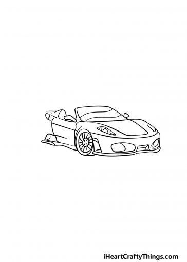 Ferrari Drawing - How To Draw A Ferrari Step By Step