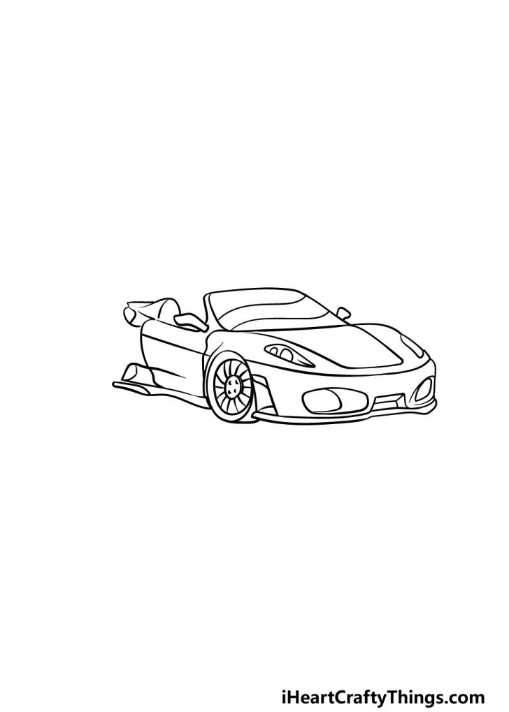 Ferrari Drawing - How To Draw A Ferrari Step By Step