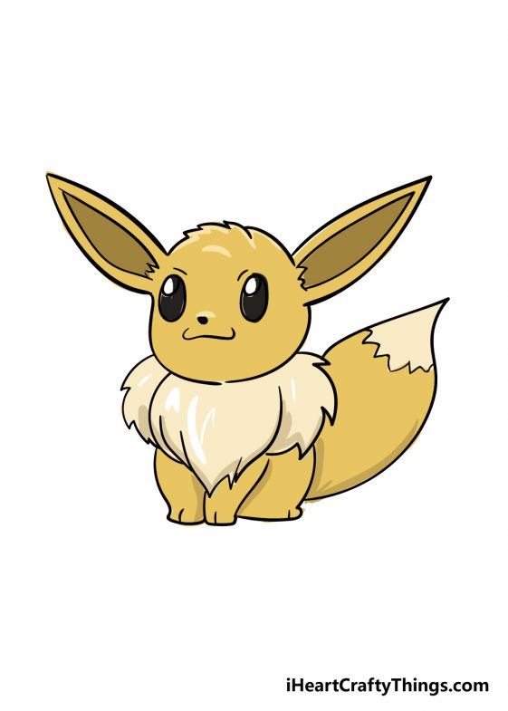 Eevee Drawing - How To Draw Eevee Step By Step