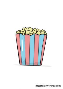Popcorn Drawing - How To Draw Popcorn Step By Step