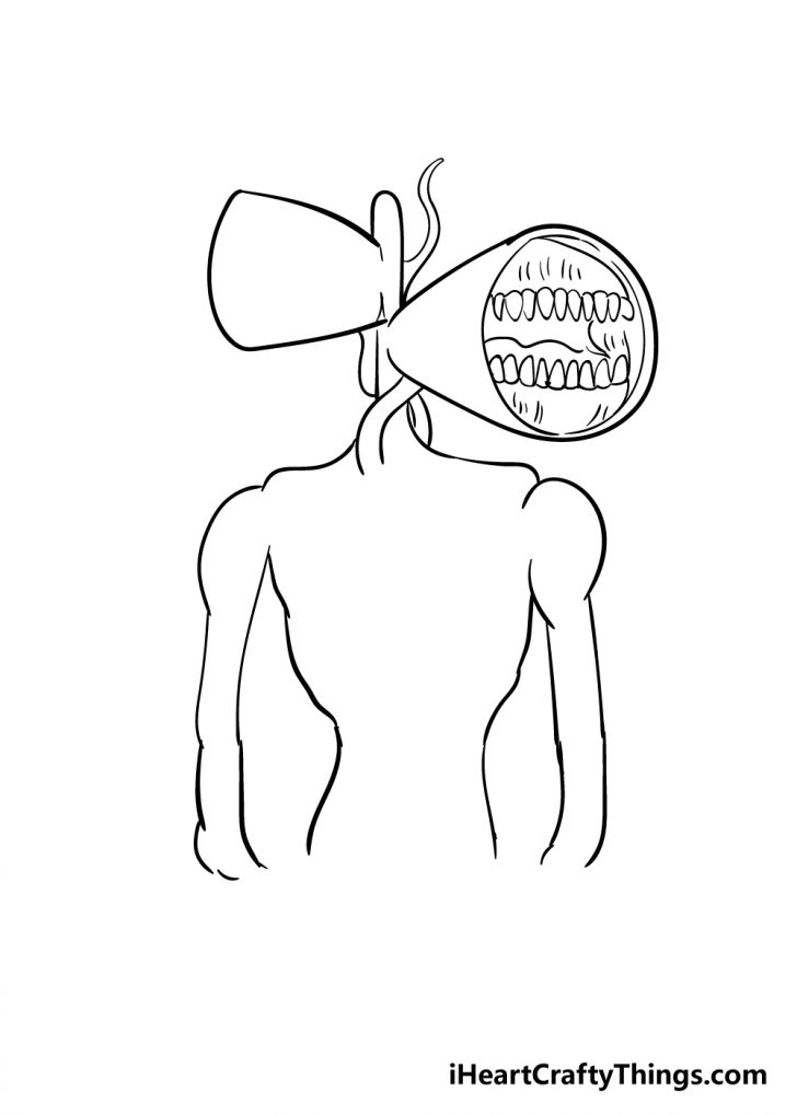 Siren Head Drawing - How To Draw Siren Head Step By Step