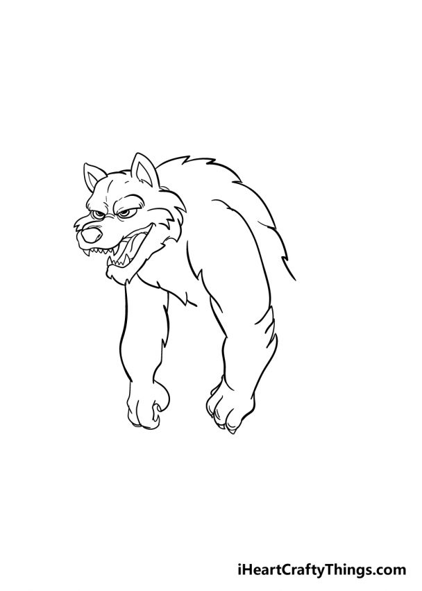 Werewolf Drawing - How To Draw A Werewolf Step By Step