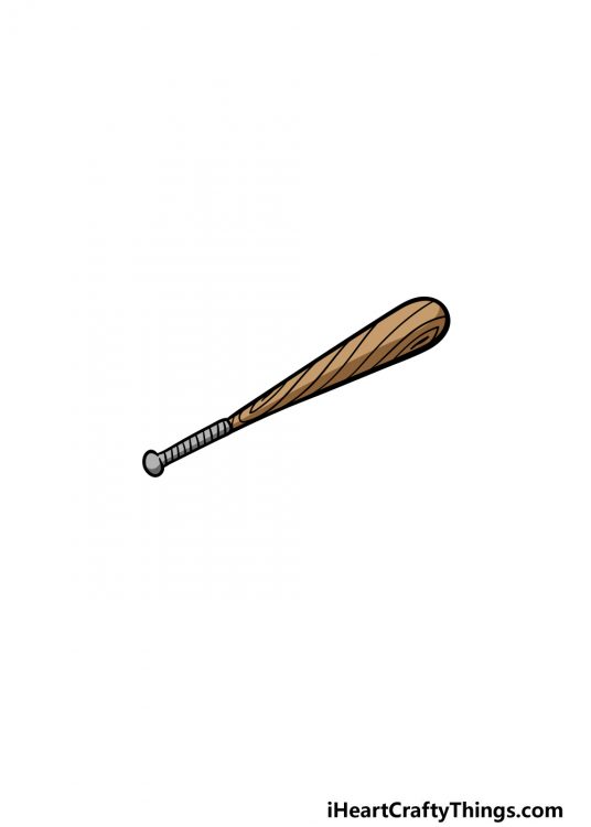 Baseball Bat Drawing - How To Draw A Baseball Bat Step By Step