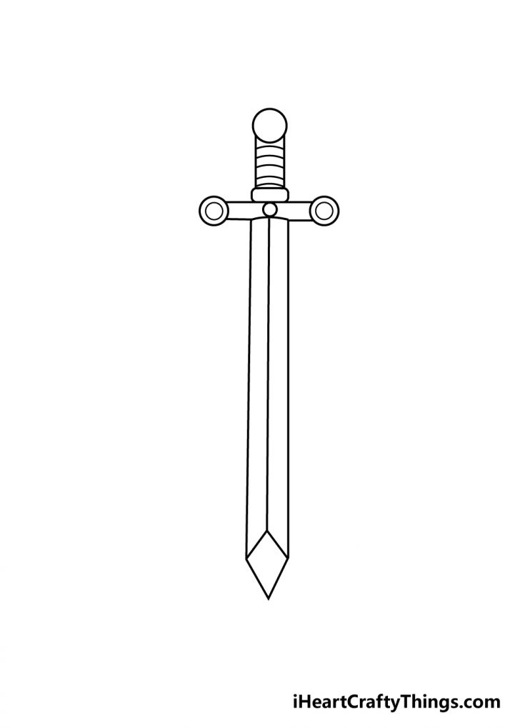 Sword Drawing - How To Draw A Sword Step By Step