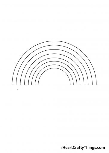 Rainbow Drawing - How To Draw A Rainbow Step By Step