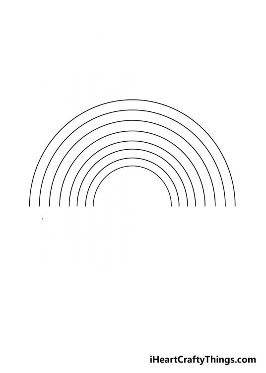 Rainbow Drawing - How To Draw A Rainbow Step By Step