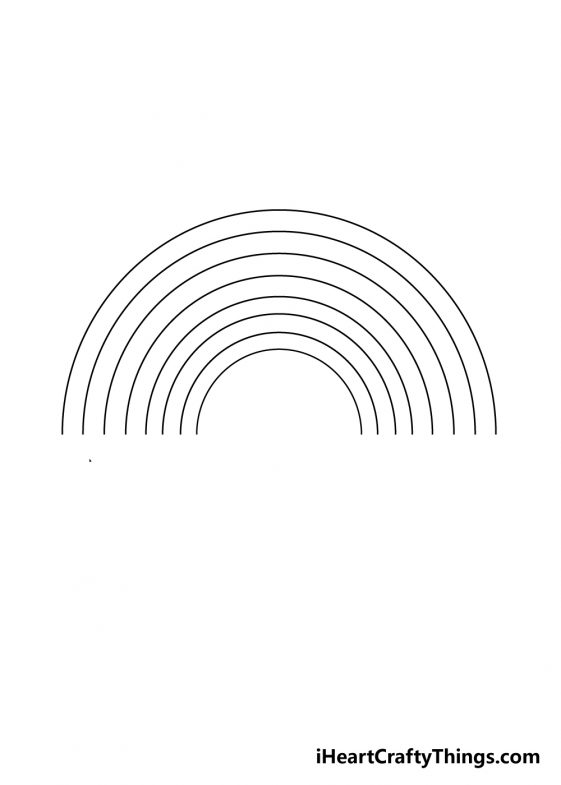 Rainbow Drawing - How To Draw A Rainbow Step By Step