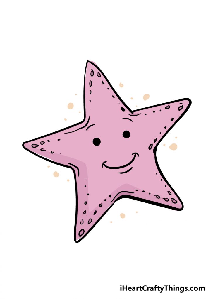 Starfish Drawing - How To Draw A Starfish Step By Step