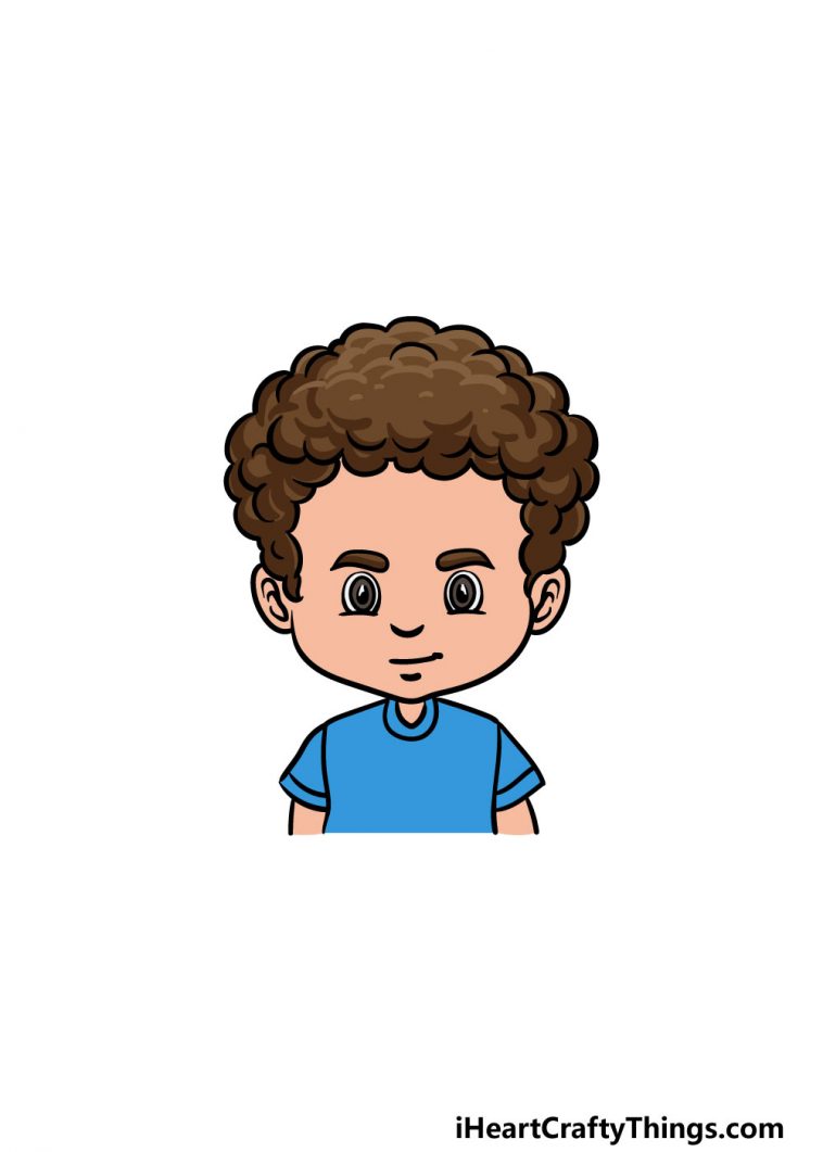 Curly Male Hair Drawing How To Draw Curly Male Hair Step By Step