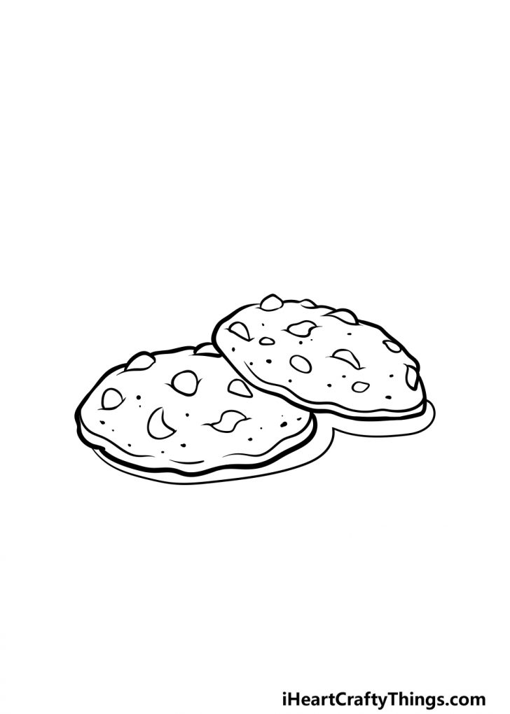 Cookie Drawing - How To Draw A Cookie Step By Step