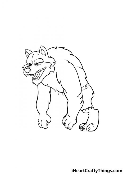 Werewolf Drawing - How To Draw A Werewolf Step By Step