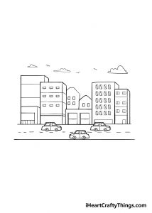 City Drawing - How To Draw A City Step By Step
