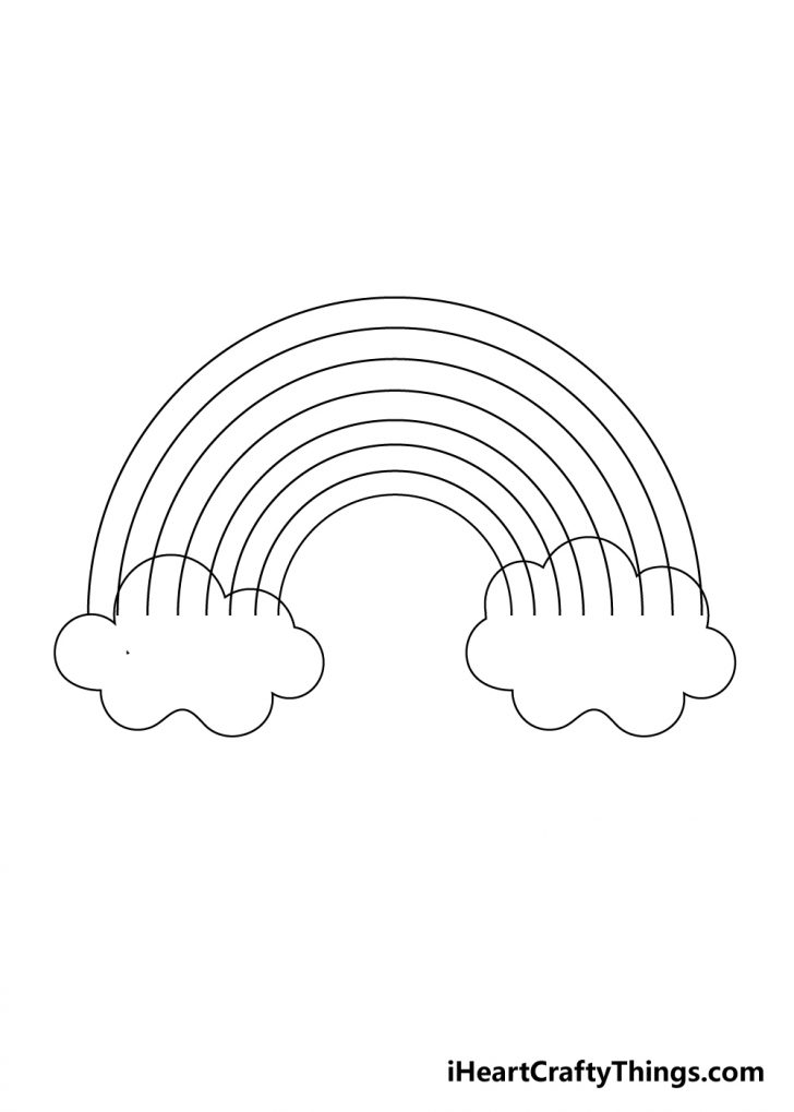 Rainbow Drawing - How To Draw A Rainbow Step By Step