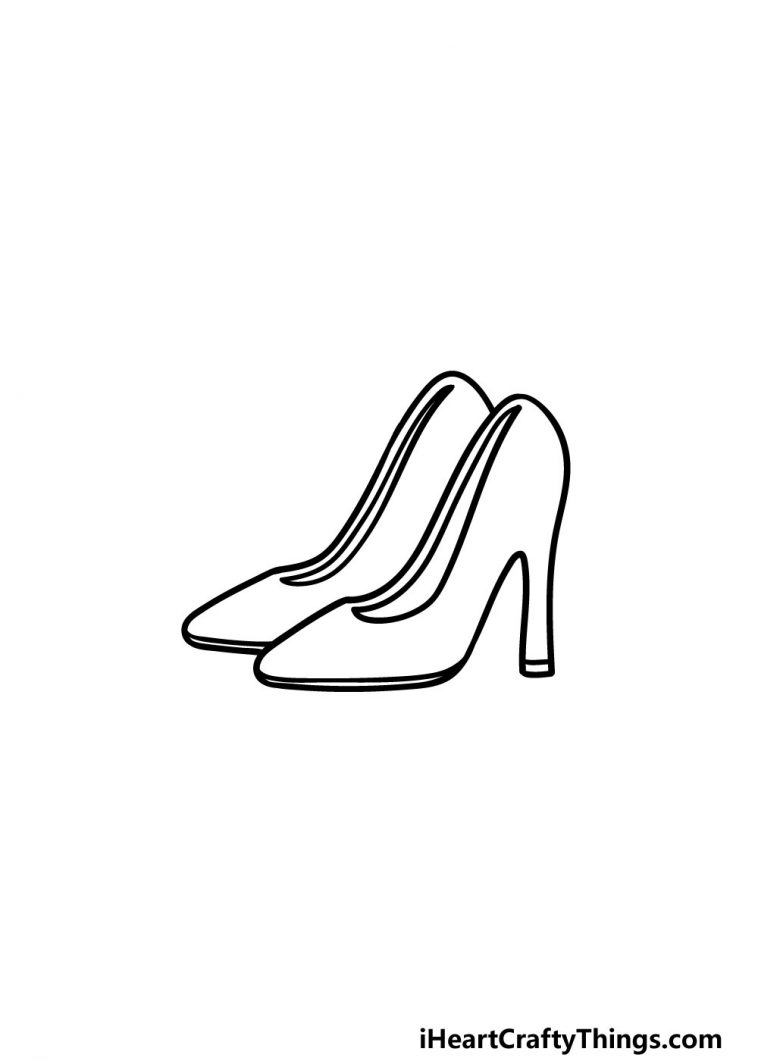 High Heels Drawing - How To Draw High Heels Step By Step