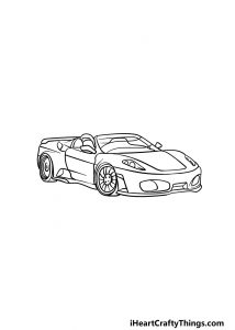 Ferrari Drawing - How To Draw A Ferrari Step By Step