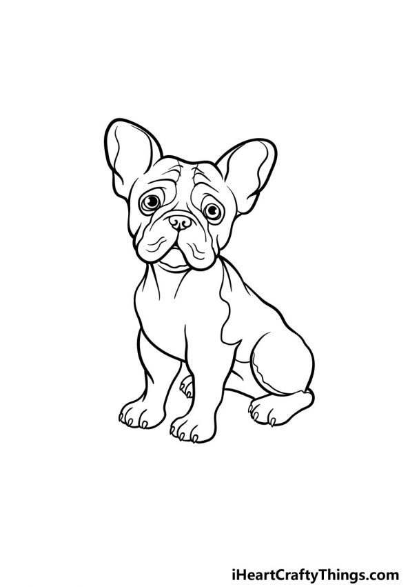 French Bulldog Drawing - How To Draw A French Bulldog Step By Step