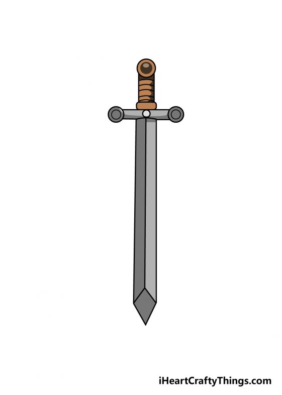 Sword Drawing - How To Draw A Sword Step By Step