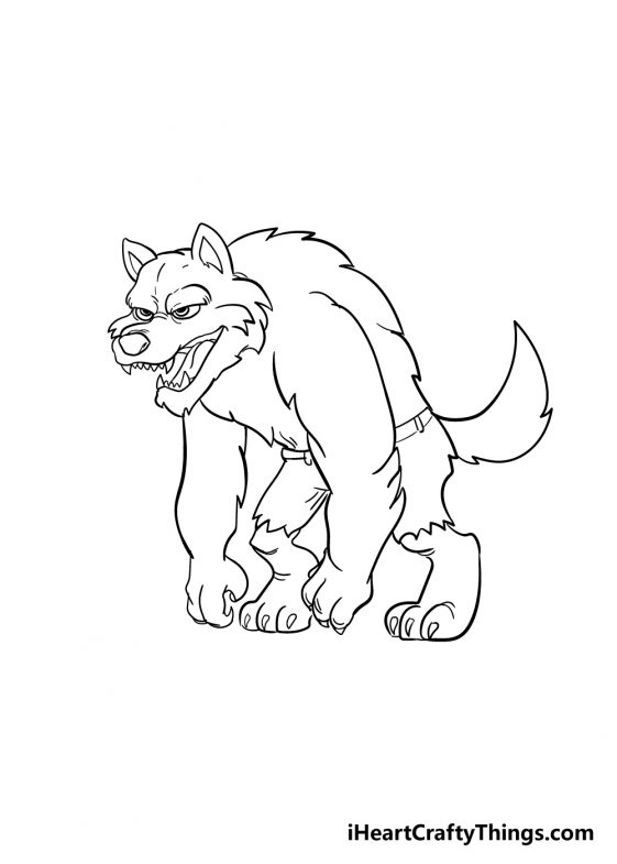 How to Draw a Werewolf Easy Step by Step - Frick Frored36