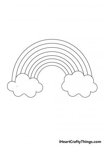 Rainbow Drawing - How To Draw A Rainbow Step By Step
