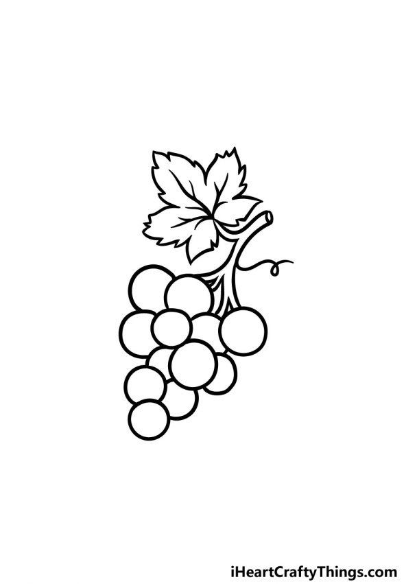 Grapes Drawing - How To Draw Grapes Step By Step