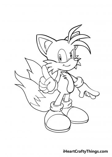 Tails Drawing - How To Draw Tails Step By Step