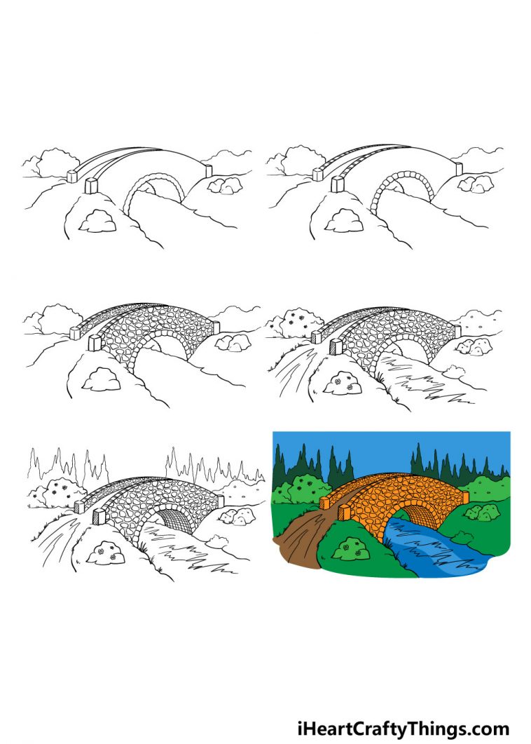 Bridge Drawing - How To Draw A Bridge Step By Step